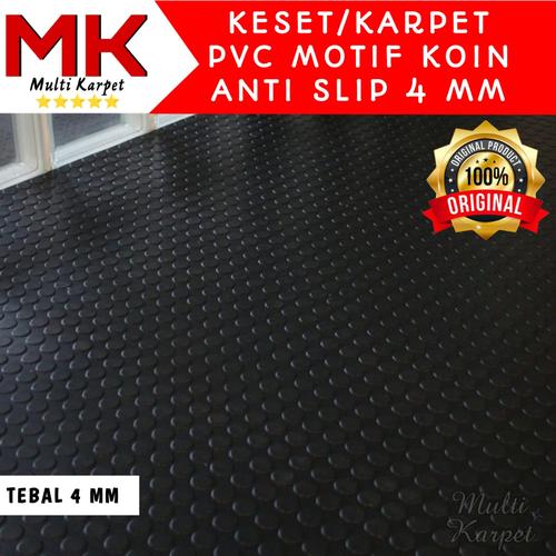 Jual KARPET KARET ROLL MOTIF KOIN/COIN meteran - uk. 100 x 120 cm tebal 4mm - Hitam - Kota ...