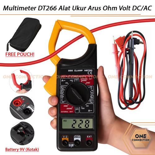 Jual Digital Clamp Multimeter DT266 Tang Ampere / Arus Ohm Volt Meter ...