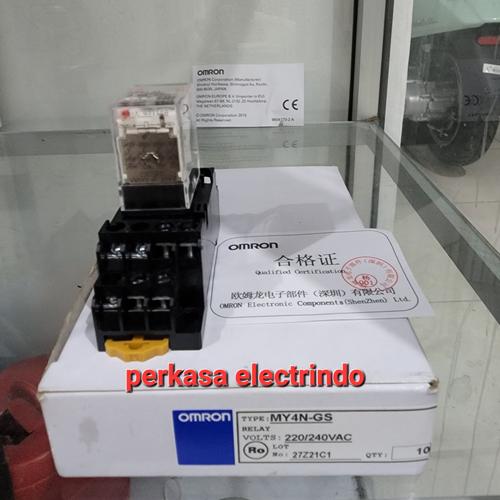 Jual OMRON relay MY4N-GS 220/240 V AC + Soket Original omron - Jakarta ...