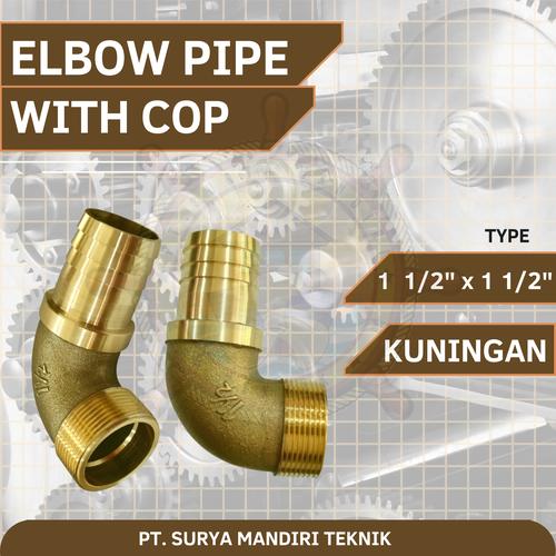 Jual ELBOW PIPE WITH COP 1 1/2" x 1 1/2" KUNINGAN - Kota Surabaya - PT ...