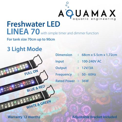 Jual AQUAMAX LINEA 70 Freshwater LED - Kab. Bekasi - Reef Nation | Tokopedia