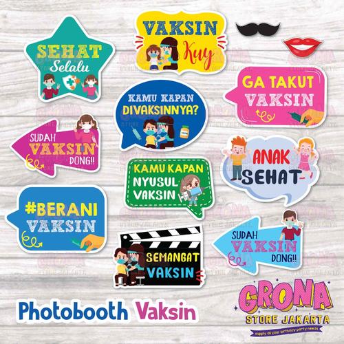 Jual BUBBLE TALK CUSTOM ISI 12pcs photo props PHOTOBOOTH tema VAKSIN ...