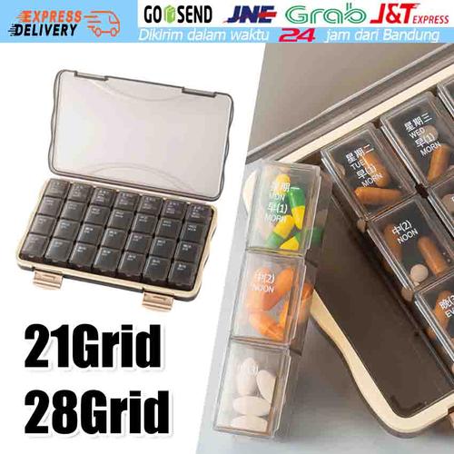 Jual Kotak Obat Dapat Dilepas 7 Hari 21/28 Sekat Tempat Obat Kapsul Pil ...
