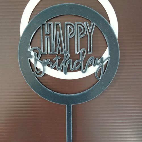 Jual topper happy birthday warna - Hitam - Kota Medan - Intijayabaking ...