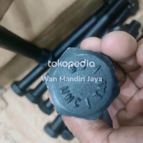 Jual Baut mur baja grade 8.8 m25 x 12" baja hitam 1" x 30 cm baja 8.8 ...