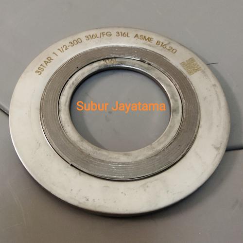 Jual Spiral Wound Gasket SWG Ansi 300 Stainless 316 1 1/2 " inchi DN 40 ...