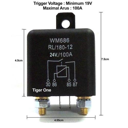 Jual Solenoid relay relai 24V 100A WM686 relay ampere besar - 100A ...