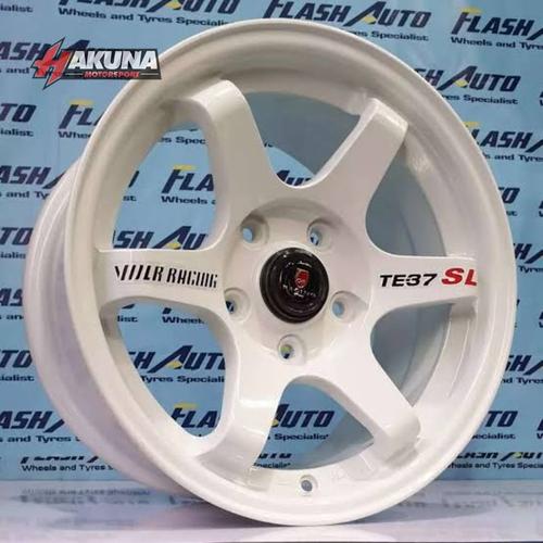 Jual Velg Te37 R15 Warna Putih Buat Ertiga Innova Xpander Terios Rush ...