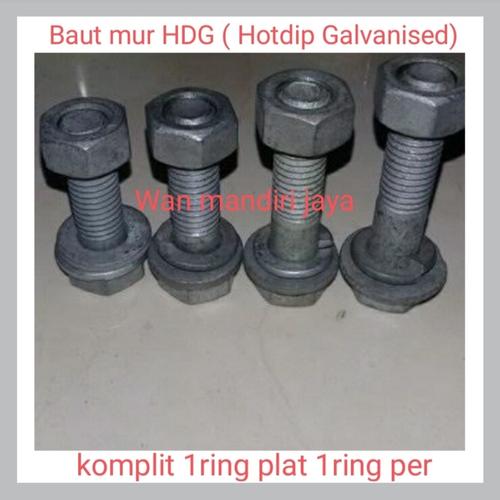Jual Baut mur grade 8.8 HDG M10 x 120mm + 2ring komplit - Jakarta Pusat ...