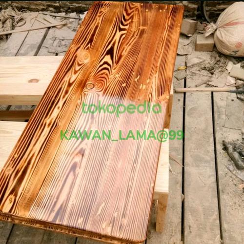 Jual PAPAN ATAU AMBALAN KAYU JATI BELANDA MOTIF BAKAR - 80x30x2cm ...