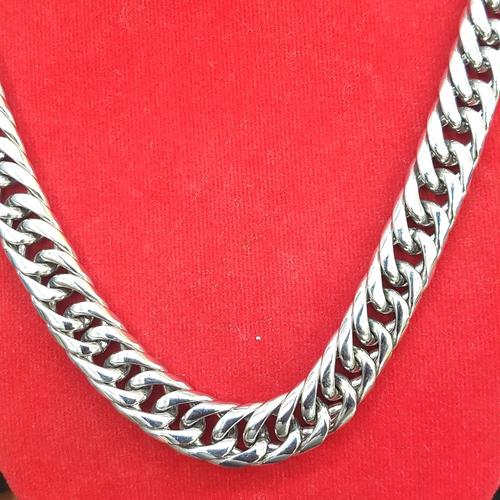 Jual Kalung Besi Putih Asli ambon, Rante gepeng 13.3 ml /1.33cm panjang ...