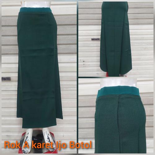 Jual rok kerja wanita model A full karet/rok model A pinggang full ...