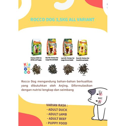 Jual Rocco Dog 1,5kg All Variant / Makanan Pakan Anjing / Dry Food ...