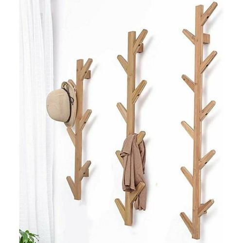 Promo Gantungan baju dinding hanger kayu holder topi handuk kayu ...