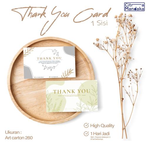 Jual Cetak Thank You Card Custom 1 Sisi |Print Kartu Ucapan Terima Kasih - Jakarta Pusat - Citra ...