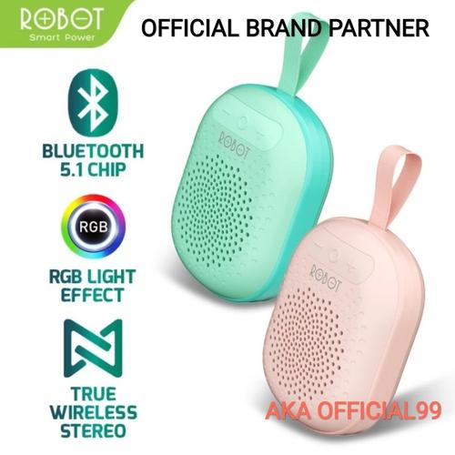 Promo ROBOT TWS Speaker Bluetooth 5.1 Mini Portable RB20 With RGB ...