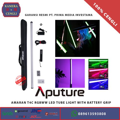 Promo Aputure amaran T4C / T 4C RGBWW LED Tube Light with Battery Grip ...