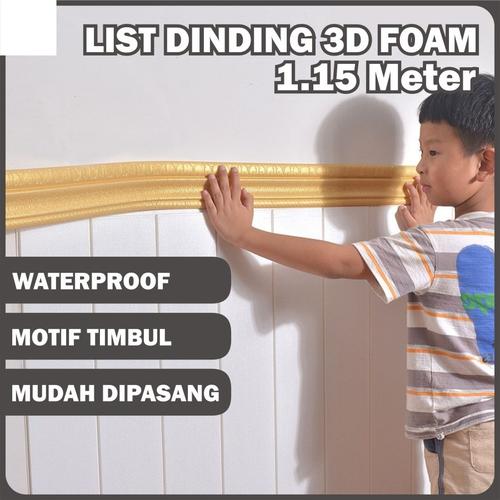 Jual List Dinding Wallpaper 3D Motif Bunga Panjang - 1mtrb51putih ...