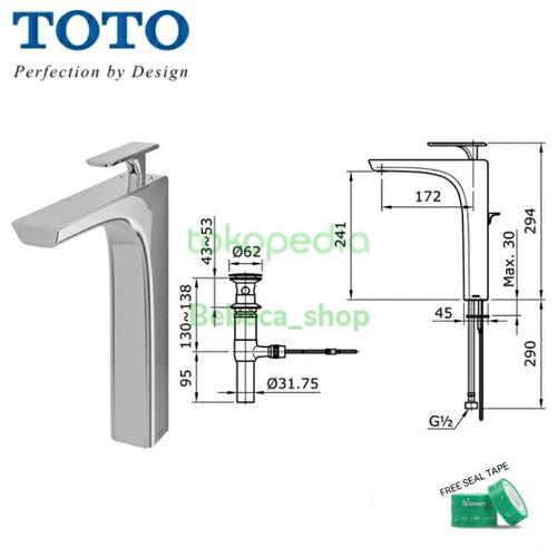 Jual Kran Wastafel TOTO TX 116 LT Hot & Cold - Jakarta Selatan ...