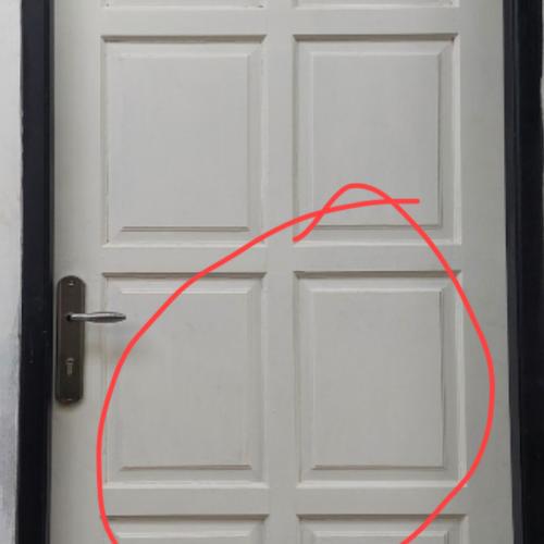 Jual kusen+pintu kayu Meranti lebar82cm x tinggi 210cm model panel ...