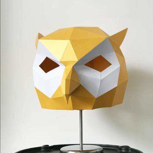 Jual DIY Papercraft Topeng Owl Burung Hantu Mask Premium 3D Unik ...