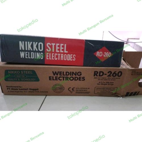Jual KAWAT LAS NIKKO STEEL RD 260 3.2 MM / KAWAT LAS NIKKO RD 260 3.2 ...