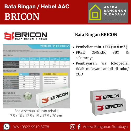 Jual Link transaksi khusus : Bata ringan Bricon - Kota Surabaya - Aneka ...