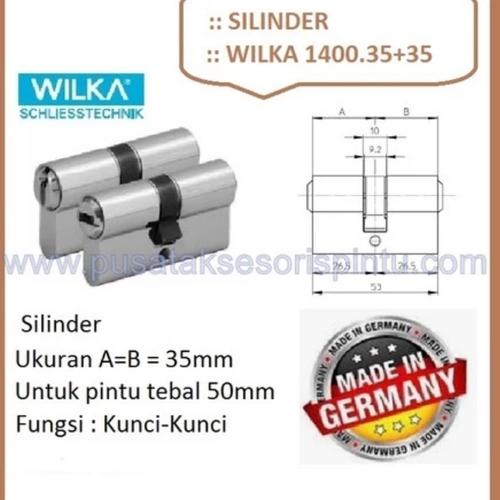 Jual SILINDER KUNCI/CYLINDER KUNCI WILKA 1400.35+35mm ( kunci-kunci ...