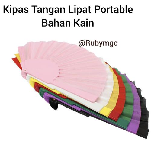 Jual Kipas Tangan Lipat Bahan Kain Gaya China Vintage Warna Warni ...