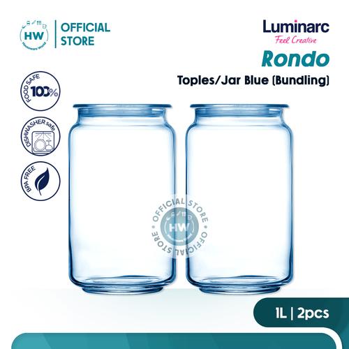 Jual Luminarc Toples Rondo Jar Ice Blue 1Ltr - 2Pcs / L0499 - Jakarta ...