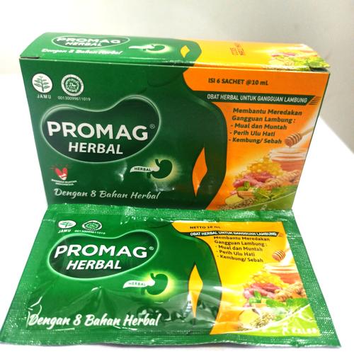 Jual Obat Maag Cair Promag Herbal Sachet Isi 6 sachet - Kab. Bekasi ...