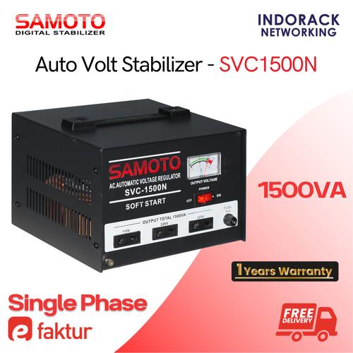 Jual SAMOTO Digital Stabilizer Listrik Single Phase 1500VA Stabiliser ...
