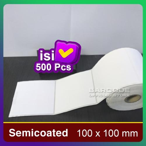Jual Label Barcode 100 x 100 (1 Line) Kertas Sticker Semicoated 10x10 ...