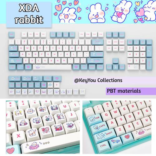 Jual XDA Rabbit Cartoon lucu profile keycaps pbt (not pixel wars ...