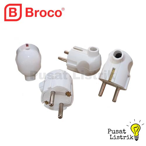 Jual Steker Arde Bulat "L" Broco 13312 Kepala Colokan Bulat L Putih ...