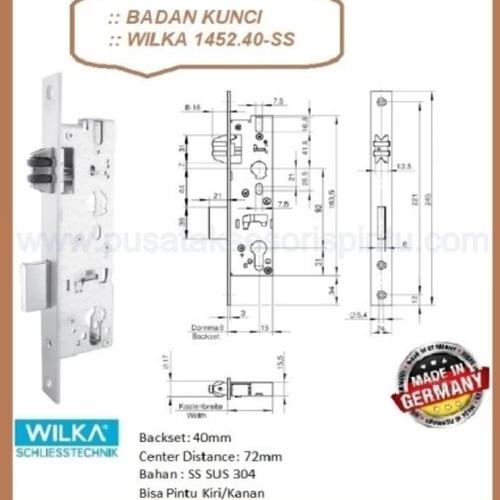 Jual BADAN KUNCI/LOCKCASE WILKA 1452-40-SS - Jakarta Barat - HomeStiker ...