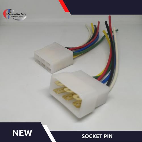 Jual SOCKET LISTRIK FEMALE MALE PLUG CAR 2 PIN 3 PIN 4 PIN 6 PIN - Male ...
