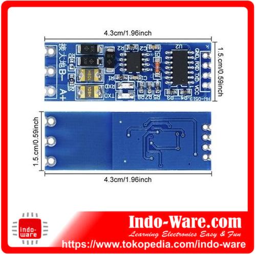 Jual TTL to RS485 Converter 485 to Serial UART USART Automatic Flow Cnt ...