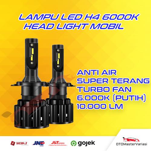 Jual Lampu LED Mobil H4 Super Terang Lampu Utama Mobil LED Putih 6000K ...