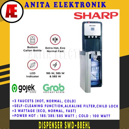 Jual DISPENSER SHARP GALON BAWAH SWD-88EHL SWD-88EHL-SL - Jakarta Barat ...