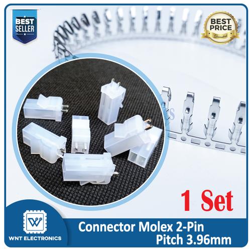 Jual Connector Molex 3.96mm 2 Pin PCB - Molex 2P - Molex 3.96 2 Pin Lurus - Lurus - Kota Bandung ...