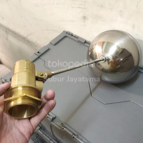 Jual Floating Valve Pelampung Tangki Kuningan 1 1/2 " DN 40 Bola ...