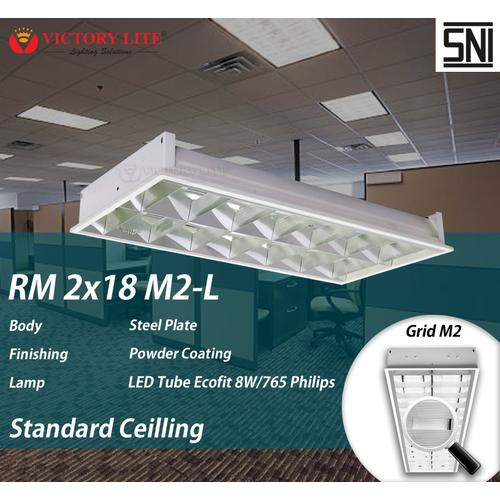 Jual Kap Lampu RM 2x18 M2 Merk Victory Lite - 2x18 konde - Jakarta Pusat - Toko Lampu LTC ...