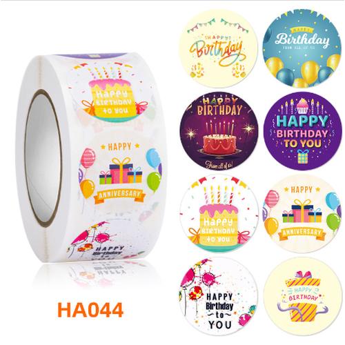 Jual (500pcs) Sticker Roll HBD Stiker Happy Birthday Sticker Ulang ...