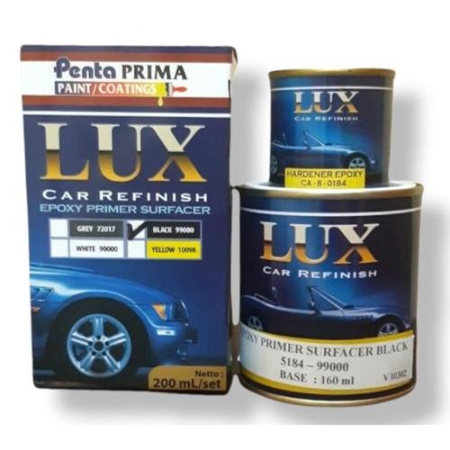 Jual Cat Lux Epoxy Hitam, Putih dan Abu-abu + Hardener 200 ML cat dasar ...