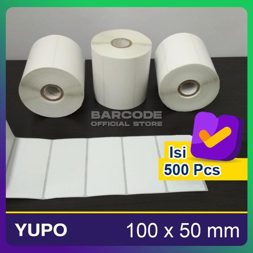 Jual Label Barcode 100 x 50 mm Kertas Sticker Label Yupo 100x50 mm ...