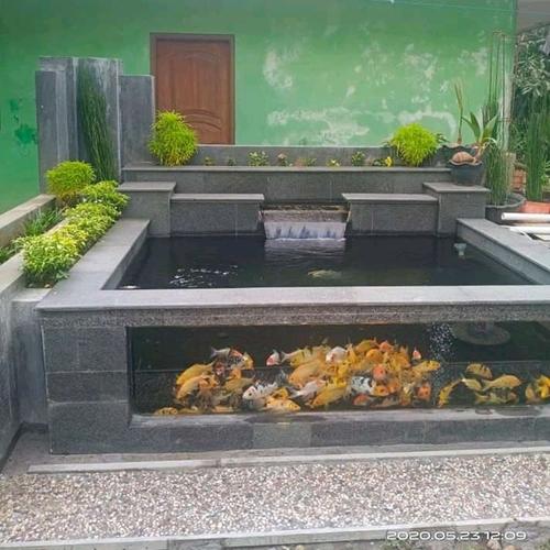 Jual taman kolam koi minimalis / taman kaca minimalis / Taman kolam koi ...