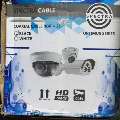 Jual SPECTRA KABEL CCTV RG6 - COAXIAL CABLE RG6 + POWER - Putih ...