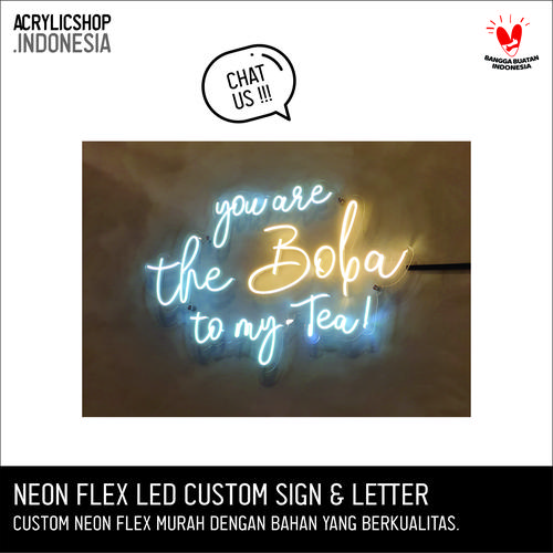 Jual Custom Tulisan Neon Flex LED / Neon Sign Acrylic / Sign LED Warna ...