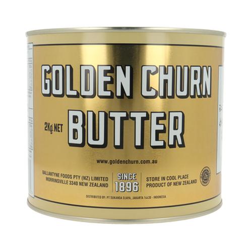 Jual Golden Churn butter 2kg salted tin butter kaleng mentega - Kota ...
